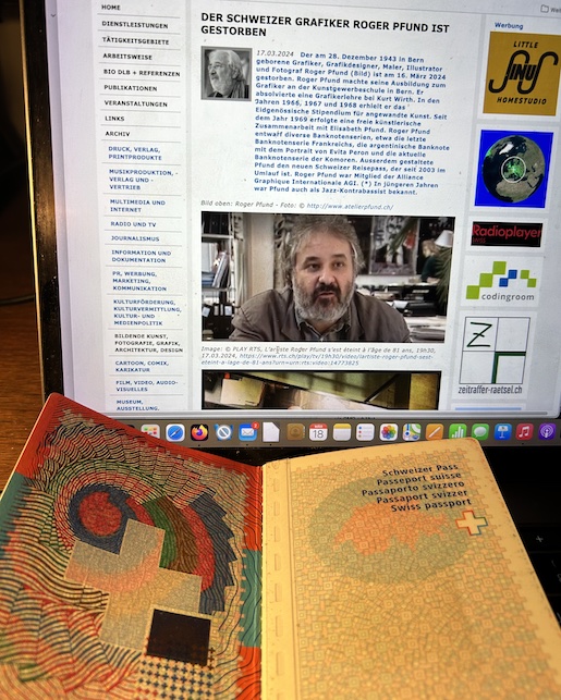DER SCHWEIZER GRAFIKER ROGER PFUND IST GESTORBEN